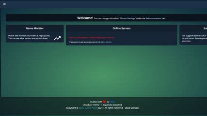 Open Game Panel OGP The Open Game Panel OGP Is An Open Source Game Server Control Panel