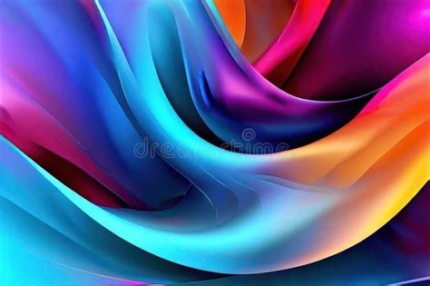 The Ai Image Generator 3d Rendering Of A Multi Colored Flowing Abstract Wavy Iridescent