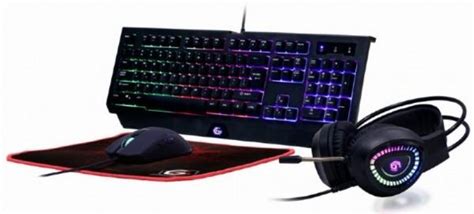 Gembird Гејминг Сет Phanton Rgb 4 во 1 Тастатура Глувче Подлога За Глувче Слушалки