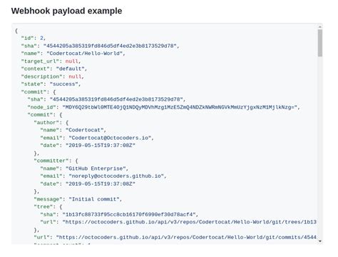 Webhook Events Payloads Page Is Missing Payload Examples Community Discussion