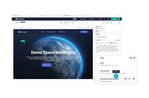 Visual Editor Storyblok