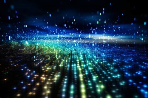 Pixelated Data Stream Binary Code And Encryption Concept On Digital