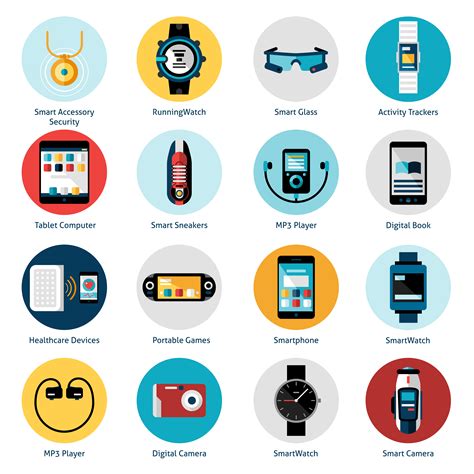 Wearable Technology Icons 460014 Vector Art At Vecteezy