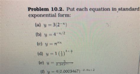 Solved Problem 102 Put Each Equation In Standard