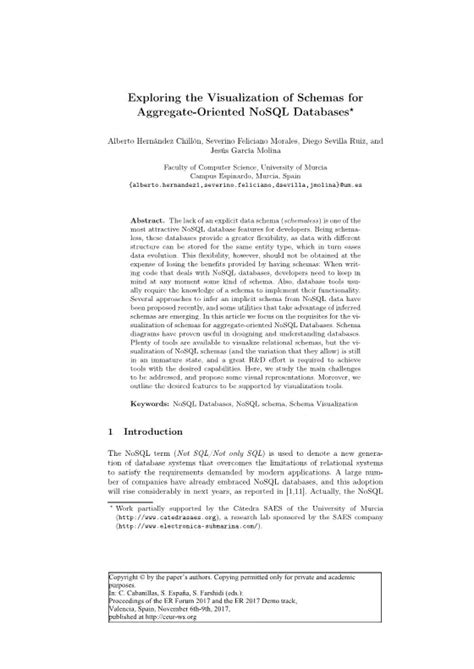 Exploring The Visualization Of Schemas For Aggregate Oriented Nosql Databases Docslib