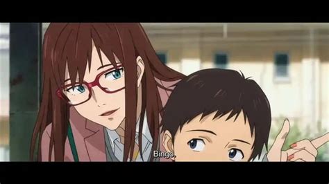 At The End Of Evangelion 30 10 A Grown Up Shinji Ikari Is Taken By