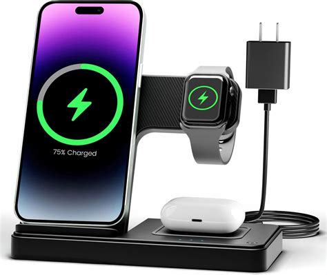 Wireless Charger Iphone Charging Station 3 In 1 Charger