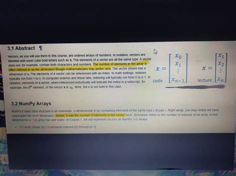 Confusion About The Vector Part Of Optional Lab 1 Of Week 2