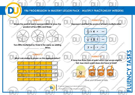 Yr6 Progression In Mastery Pack 028 Multiply Fractions By Integers Planpanion