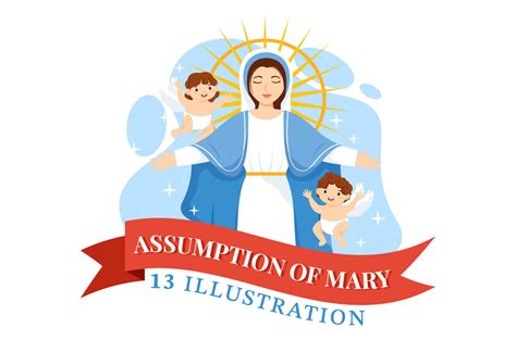 13 Assumption Of Mary Illustration Graphic By Denayunecf · Creative Fabrica