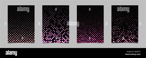 Abstract Geometrical Circle Pattern Flyer Template Set Vector Graphic Designs Stock Vector