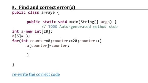 Solved Question Find And Correct Error S In The Chegg