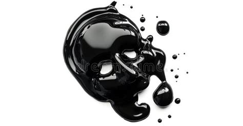 A 3d Render Showing Abstract Black Spheres In Liquid Water Stock