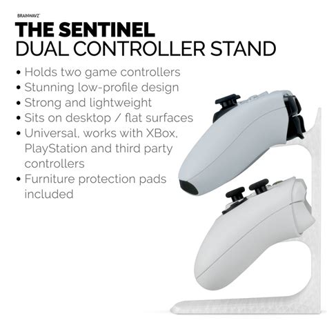The Sentinel Dual Game Controller Stand For Desks Universal Design Brainwavz Audio