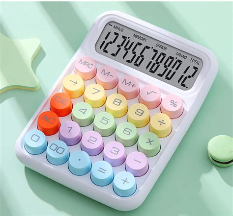 Mechanical Keyboard Calculator Portable Bit Retro Appearance Dopamine Calculator Huayang