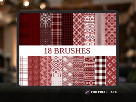 Procreate Texture Brushes Procreate Christmas Brushes Plaid Fabric Procreate Christmas