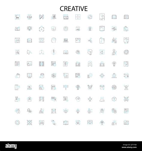 Creative Icons Signs Outline Symbols Concept Linear Illustration