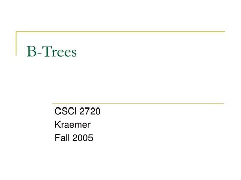 Ppt B Trees Powerpoint Presentation Free Download Id876920