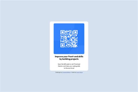Frontend Mentor Qr Code Component Using Html5 And Css Flexbox Coding