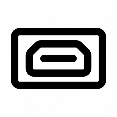 Hdmi Port Computer Hardware Icon Download On Iconfinder