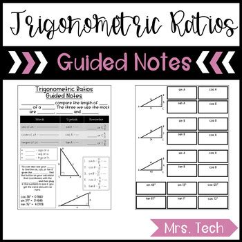 Trigonometric Ratios Guided Notes By MrsTech TPT