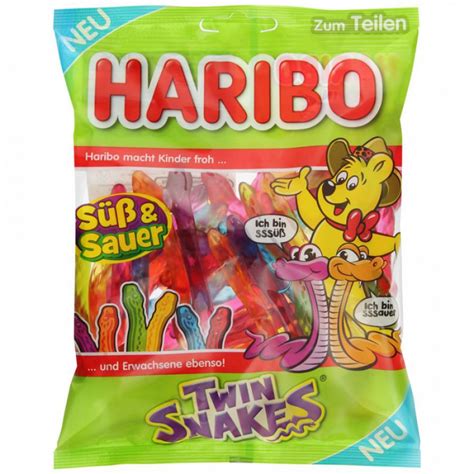 Мармелад Haribo Twin Snakes жевательный Супер змейки 175 г купить по ...