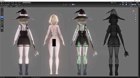 White Magician Realistic Female Character Blender Eevee 3d Model By