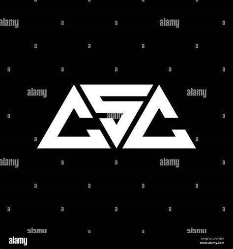 Csc Triangle Letter Logo Design With Triangle Shape Csc Triangle Logo