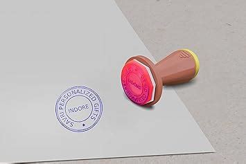 Savri Personalized Custom Stamp Round Customized Name Designation