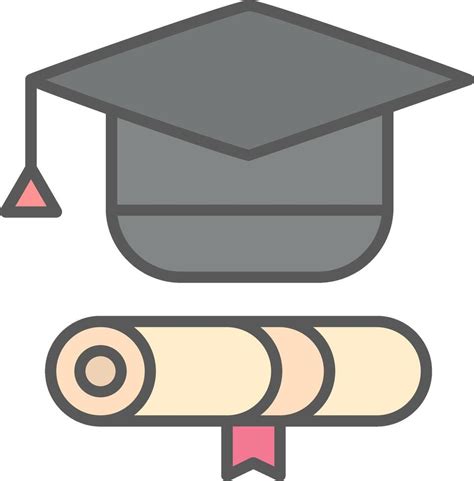 Graduation Line Filled Light Icon 44102122 Vector Art At Vecteezy