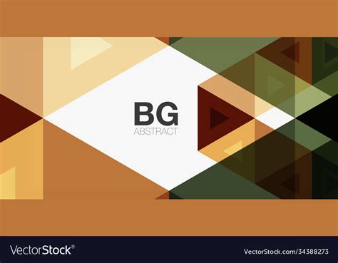 Mosaic Triangle Pattern Abstract Background Vector Image