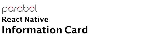 Paraboly React Native Information Card Npm
