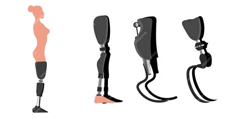 Premium Vector Legs Prosthetic Prosthesis