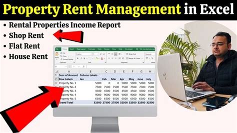 Rent Management In Excel Property Rent Shop Rent Flat Rent House Rent