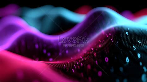 물결 이진 시각적 배경