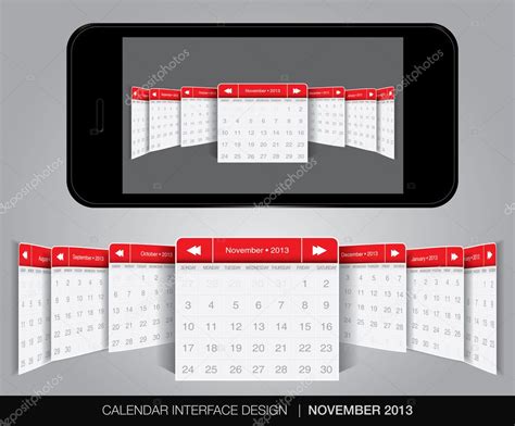 Calendar Interface Concept Stock Vector Image By Archymeder
