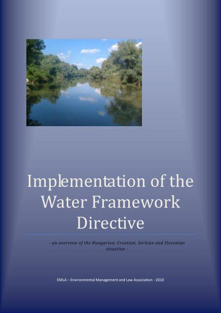 Implementation Of The Water Framework Directive