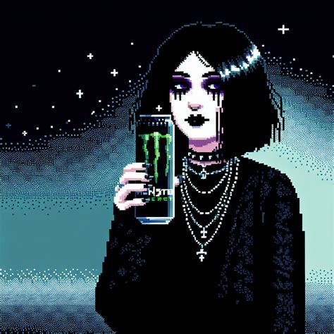 Goth Girl Drinking Monster Blank Template Imgflip