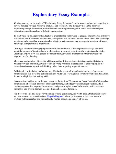 Exploratory Essay Examples Pdf Geologic Time Scale Essays