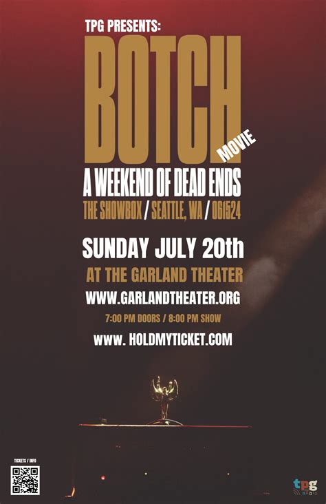 Botch A Weekend Of Dead Ends Presented By Tpg The Garland Theater