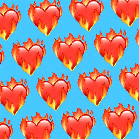 Fire Heart Emoji Wallpaper