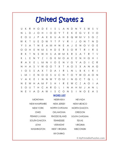 Free Free Printable Word Search United States Download Free Free