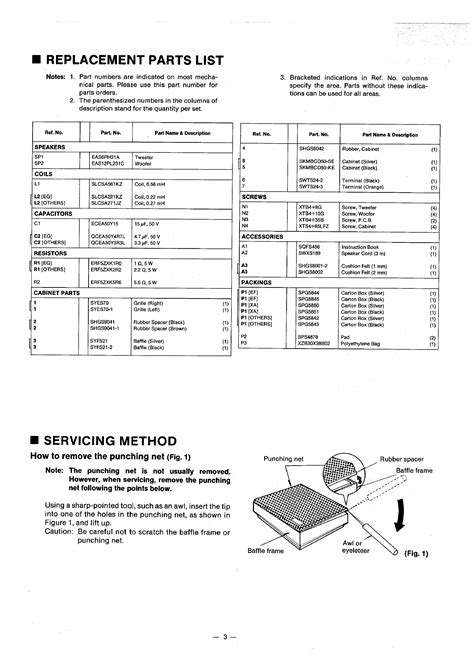 Service Manual For TECHNICS SB CD Download