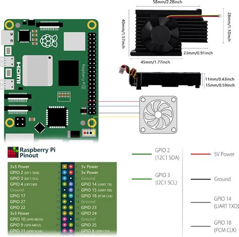 Geeekpi Para Raspberry Pi 5 Starter Kit Con Placa Pi 5 Funda Pi 5 Con Enfriador Activo