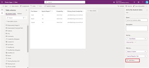 views in dataverse