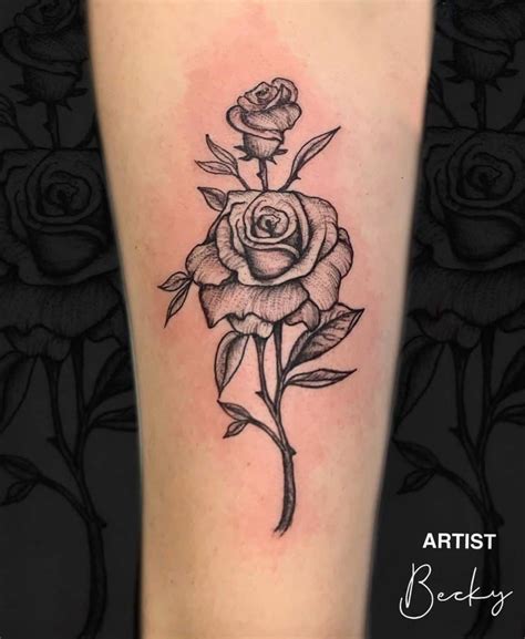Simple Tattoo Design Rose Elegant Minimalist Rose Artwork