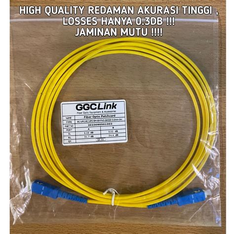 Jual Patchcord Fiber Optic SC SC UPC 3m Kabel Patch Cord Fiber Optik
