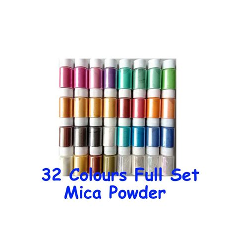 32 Mica Pigment Powder Epoxy Resin Dye Pearl Shimmering Pigment Resin Resin Full Set Etsy