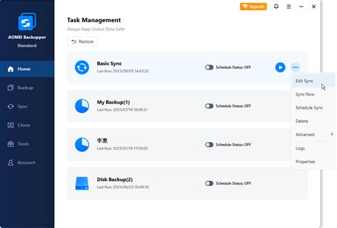 How To Create A Scheduled Sync Task With AOMEI Backupper