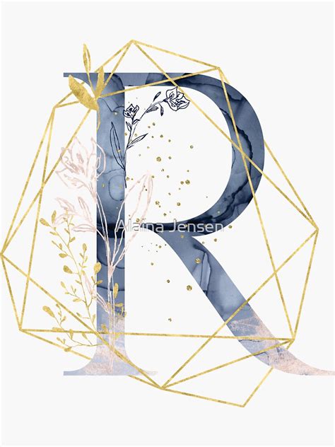 Geometric Decorative Letter R Sticker For Sale By Alaina Jensen Ltd Redbubble